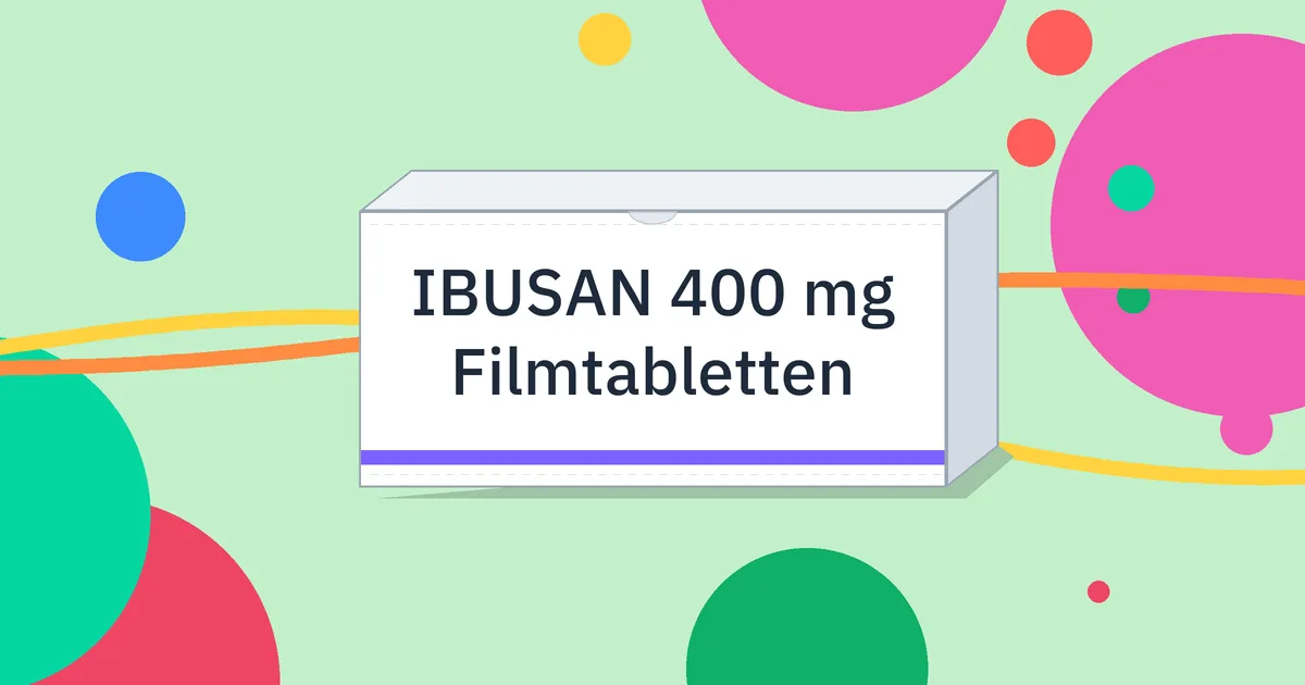 Symbolbild: Packung mit der Aufschrift IBUSAN 400 mg Filmtabletten (PZN 10090754) – Verfügbarkeit und Bezug in Apotheken in Frankfurt am Main
