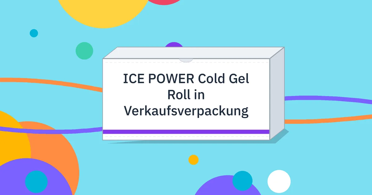 Symbolbild: Packung mit der Aufschrift ICE POWER Cold Gel Roll in Verkaufsverpackung (PZN 12505053) – Verfügbarkeit und Bezug in Apotheken in Frankfurt am Main