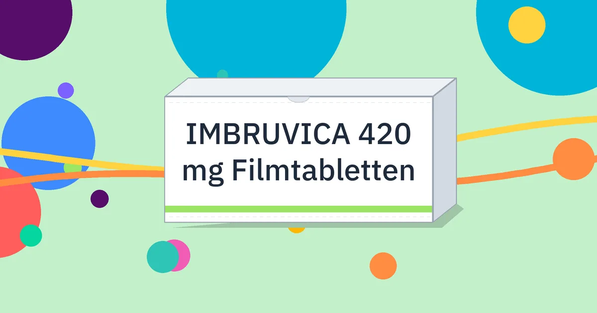 Symbolbild: Packung mit der Aufschrift IMBRUVICA 420 mg Filmtabletten (PZN 16830063) – Verfügbarkeit und Bezug in Apotheken in Frankfurt am Main