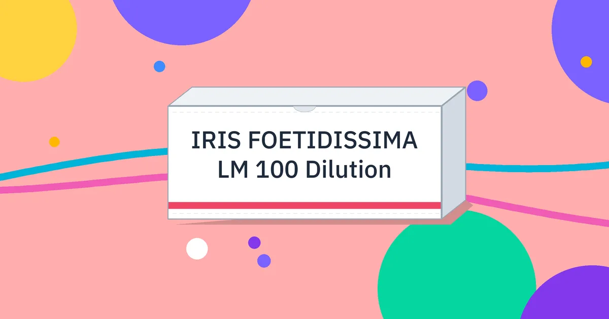Symbolbild: Packung mit der Aufschrift IRIS FOETIDISSIMA LM 100 Dilution (PZN 12914194) – Verfügbarkeit und Bezug in Apotheken in Frankfurt am Main
