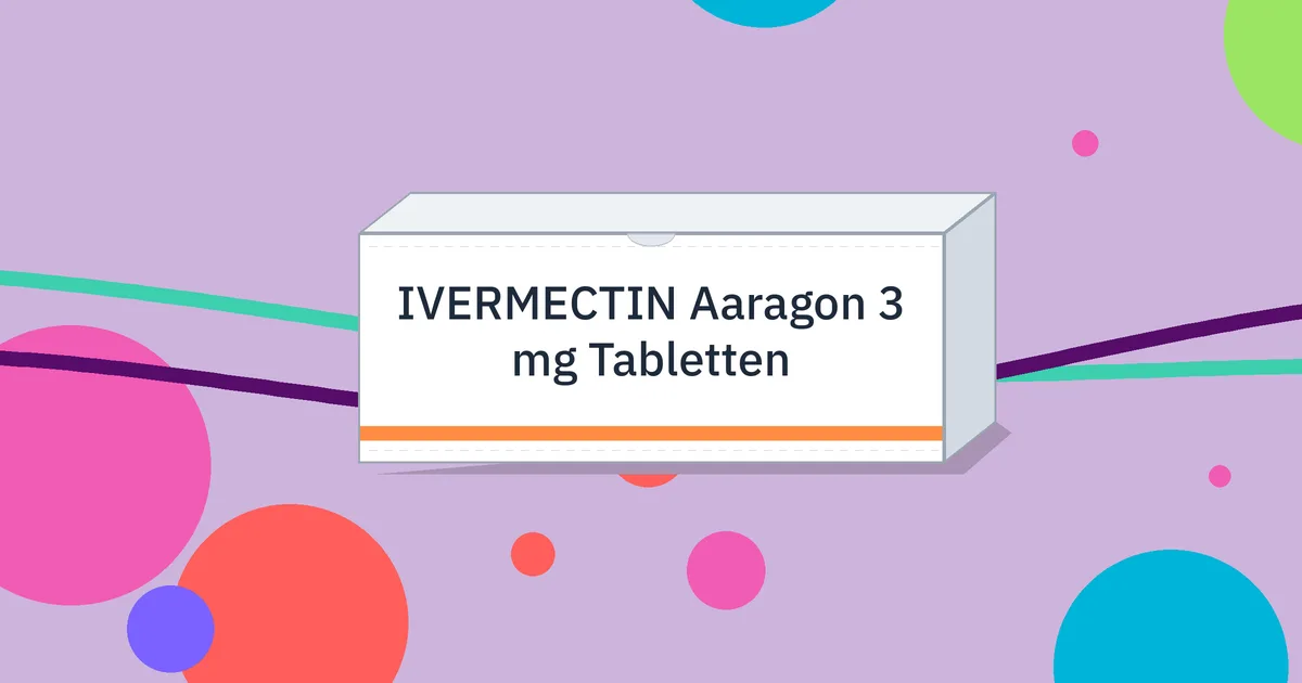 Symbolbild: Packung mit der Aufschrift IVERMECTIN Aaragon 3 mg Tabletten (PZN 19723988) – Verfügbarkeit und Bezug in Apotheken in Frankfurt am Main