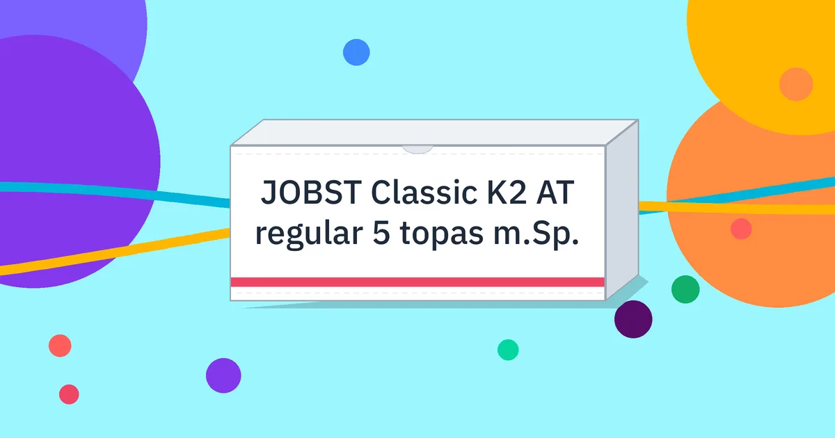 Symbolbild: Packung mit der Aufschrift JOBST Classic K2 AT regular 5 topas m.Sp. (PZN 13069111) – Verfügbarkeit und Bezug in Apotheken in Frankfurt am Main