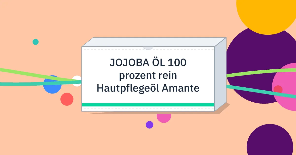 Symbolbild: Packung mit der Aufschrift JOJOBA ÖL 100 prozent rein Hautpflegeöl Amante (PZN 14165058) – Verfügbarkeit und Bezug in Apotheken in Frankfurt am Main