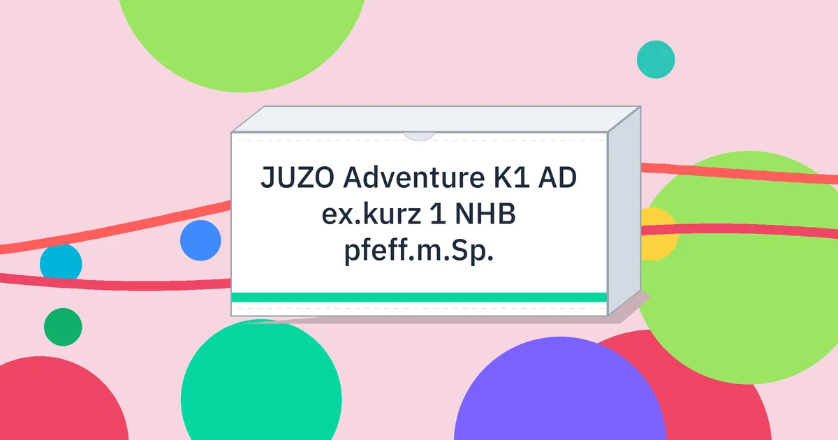 Symbolbild: Packung mit der Aufschrift JUZO Adventure K1 AD ex.kurz 1 NHB pfeff.m.Sp. (PZN 14975432) – Verfügbarkeit und Bezug in Apotheken in Frankfurt am Main