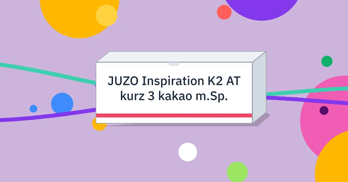Symbolbild: Packung mit der Aufschrift JUZO Inspiration K2 AT kurz 3 kakao m.Sp. (PZN 14931096) – Verfügbarkeit und Bezug in Apotheken in Frankfurt am Main
