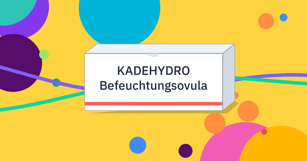 Symbolbild: Packung mit der Aufschrift KADEHYDRO Befeuchtungsovula (PZN 19398324) – Verfügbarkeit und Bezug in Apotheken in Frankfurt am Main