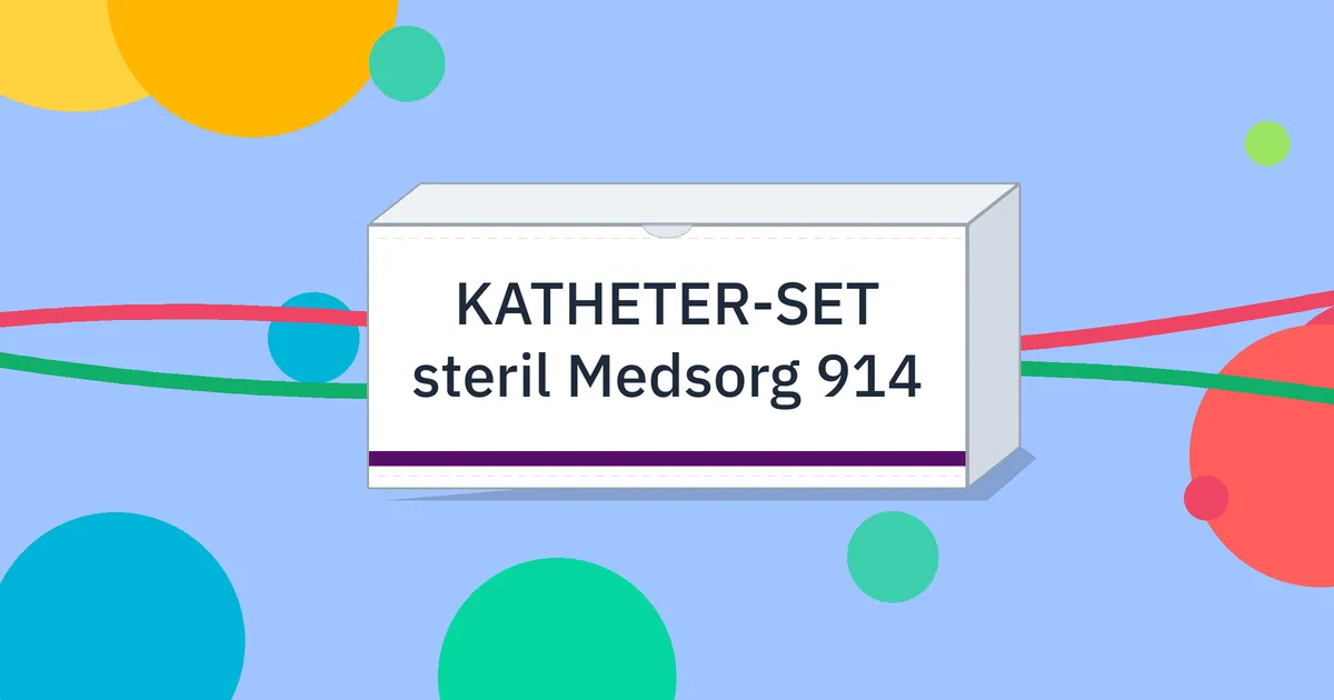 Symbolbild: Packung mit der Aufschrift KATHETER-SET steril Medsorg 914 (PZN 18131553) – Verfügbarkeit und Bezug in Apotheken in Frankfurt am Main