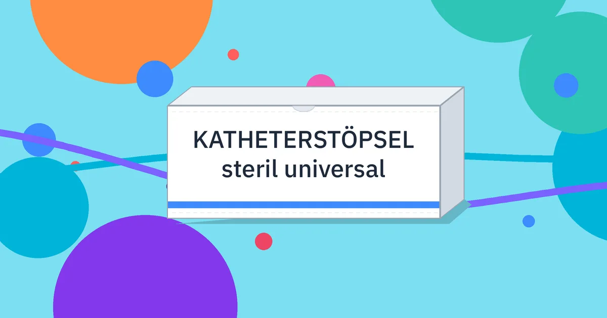 Symbolbild: Packung mit der Aufschrift KATHETERSTÖPSEL steril universal (PZN 00880136) – Verfügbarkeit und Bezug in Apotheken in Frankfurt am Main