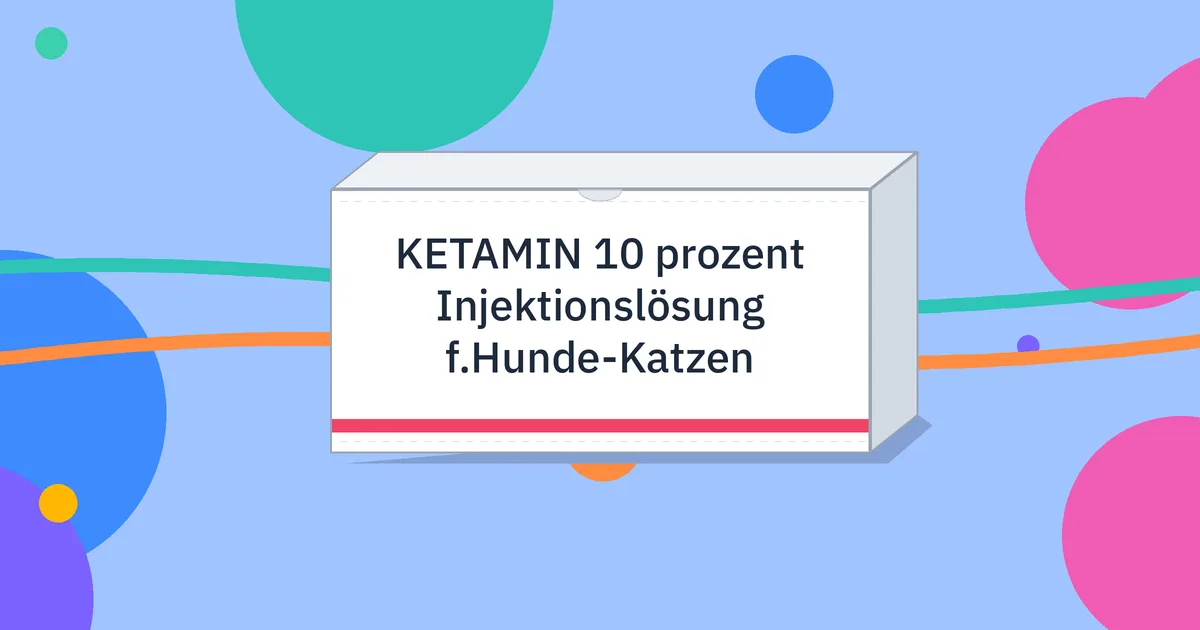 Symbolbild: Packung mit der Aufschrift KETAMIN 10 prozent Injektionslösung f.Hunde-Katzen (PZN 16536895) – Verfügbarkeit und Bezug in Apotheken in Frankfurt am Main