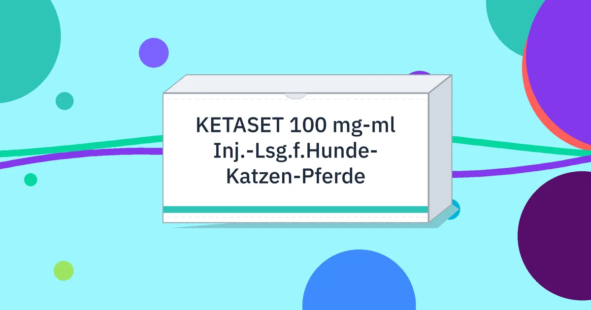 Symbolbild: Packung mit der Aufschrift KETASET 100 mg-ml Inj.-Lsg.f.Hunde-Katzen-Pferde (PZN 12467849) – Verfügbarkeit und Bezug in Apotheken in Frankfurt am Main