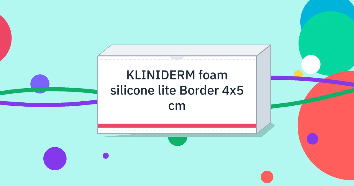 Symbolbild: Packung mit der Aufschrift KLINIDERM foam silicone lite Border 4x5 cm (PZN 16245028) – Verfügbarkeit und Bezug in Apotheken in Frankfurt am Main