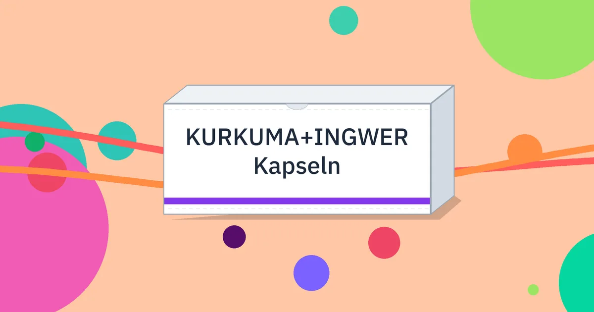 Symbolbild: Packung mit der Aufschrift KURKUMA+INGWER Kapseln (PZN 15231739) – Verfügbarkeit und Bezug in Apotheken in Frankfurt am Main