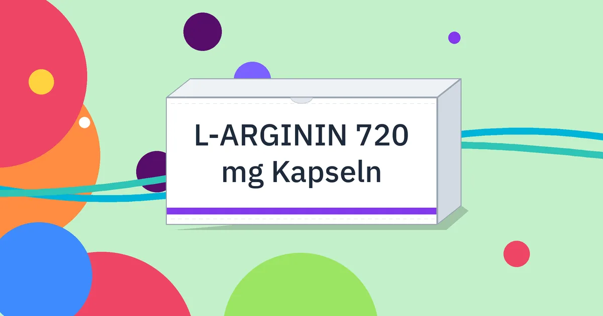 Symbolbild: Packung mit der Aufschrift L-ARGININ 720 mg Kapseln (PZN 15736623) – Verfügbarkeit und Bezug in Apotheken in Frankfurt am Main