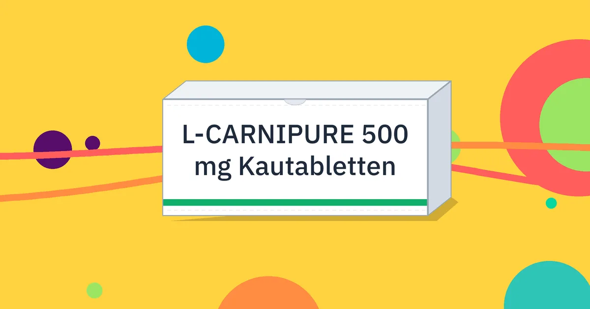 Symbolbild: Packung mit der Aufschrift L-CARNIPURE 500 mg Kautabletten (PZN 01444905) – Verfügbarkeit und Bezug in Apotheken in Frankfurt am Main
