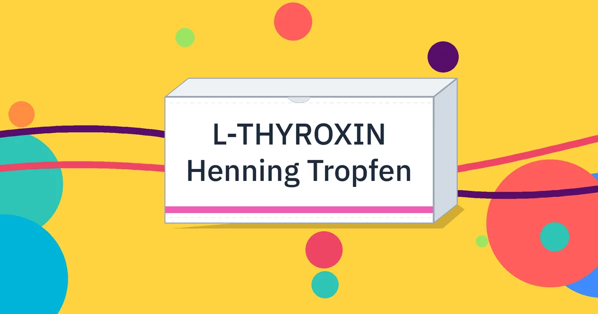 Symbolbild: Packung mit der Aufschrift L-THYROXIN Henning Tropfen (PZN 00842331) – Verfügbarkeit und Bezug in Apotheken in Frankfurt am Main