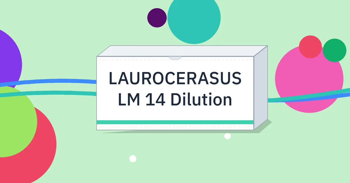 Symbolbild: Packung mit der Aufschrift LAUROCERASUS LM 14 Dilution (PZN 13524070) – Verfügbarkeit und Bezug in Apotheken in Frankfurt am Main