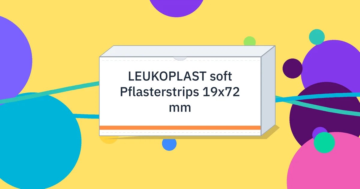 Symbolbild: Packung mit der Aufschrift LEUKOPLAST soft Pflasterstrips 19x72 mm (PZN 14284716) – Verfügbarkeit und Bezug in Apotheken in Frankfurt am Main
