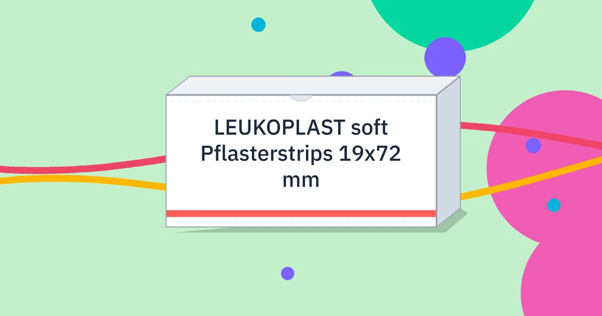 Symbolbild: Packung mit der Aufschrift LEUKOPLAST soft Pflasterstrips 19x72 mm (PZN 13838420) – Verfügbarkeit und Bezug in Apotheken in Frankfurt am Main