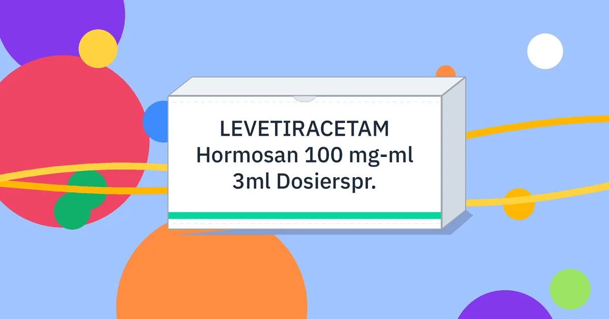 Symbolbild: Packung mit der Aufschrift LEVETIRACETAM Hormosan 100 mg-ml 3ml Dosierspr. (PZN 12569136) – Verfügbarkeit und Bezug in Apotheken in Frankfurt am Main