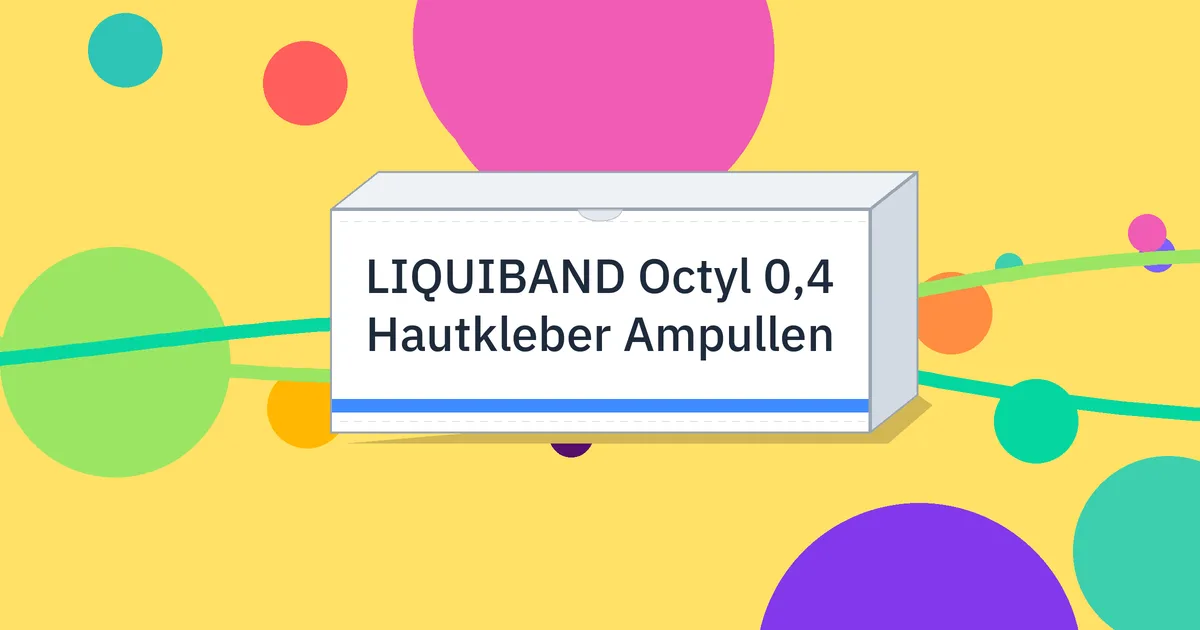 Symbolbild: Packung mit der Aufschrift LIQUIBAND Octyl 0,4 Hautkleber Ampullen (PZN 13748958) – Verfügbarkeit und Bezug in Apotheken in Frankfurt am Main
