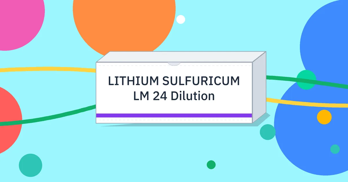 Symbolbild: Packung mit der Aufschrift LITHIUM SULFURICUM LM 24 Dilution (PZN 12933079) – Verfügbarkeit und Bezug in Apotheken in Frankfurt am Main
