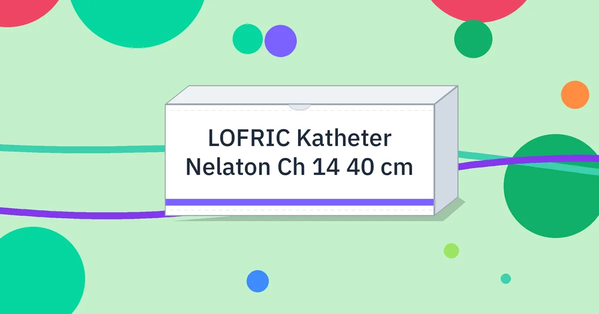 Symbolbild: Packung mit der Aufschrift LOFRIC Katheter Nelaton Ch 14 40 cm (PZN 16671653) – Verfügbarkeit und Bezug in Apotheken in Frankfurt am Main