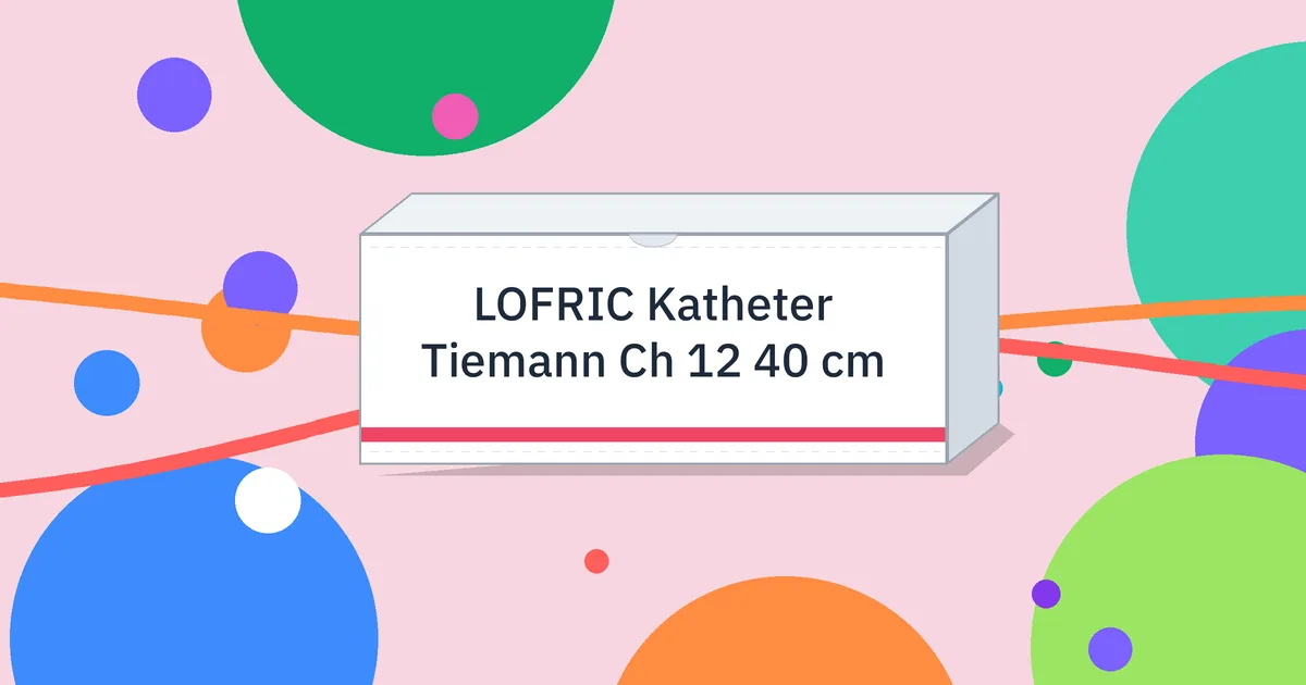 Symbolbild: Packung mit der Aufschrift LOFRIC Katheter Tiemann Ch 12 40 cm (PZN 16671529) – Verfügbarkeit und Bezug in Apotheken in Frankfurt am Main