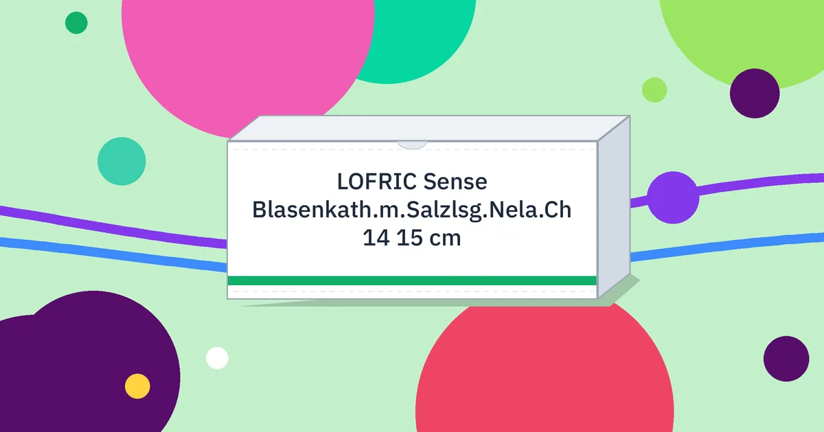 Symbolbild: Packung mit der Aufschrift LOFRIC Sense Blasenkath.m.Salzlsg.Nela.Ch 14 15 cm (PZN 16672612) – Verfügbarkeit und Bezug in Apotheken in Frankfurt am Main