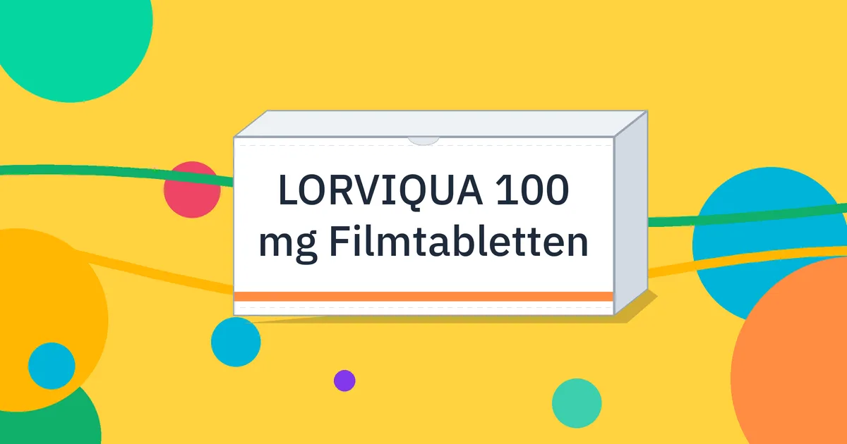Symbolbild: Packung mit der Aufschrift LORVIQUA 100 mg Filmtabletten (PZN 19533710) – Verfügbarkeit und Bezug in Apotheken in Frankfurt am Main