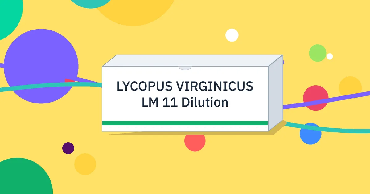 Symbolbild: Packung mit der Aufschrift LYCOPUS VIRGINICUS LM 11 Dilution (PZN 13538480) – Verfügbarkeit und Bezug in Apotheken in Frankfurt am Main