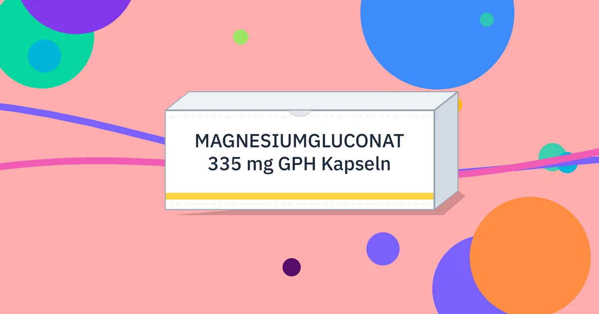 Symbolbild: Packung mit der Aufschrift MAGNESIUMGLUCONAT 335 mg GPH Kapseln (PZN 19786693) – Verfügbarkeit und Bezug in Apotheken in Frankfurt am Main