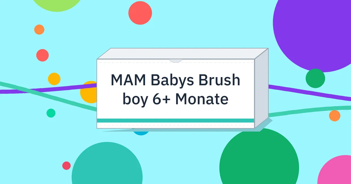 Symbolbild: Packung mit der Aufschrift MAM Babys Brush boy 6+ Monate (PZN 15397291) – Verfügbarkeit und Bezug in Apotheken in Frankfurt am Main