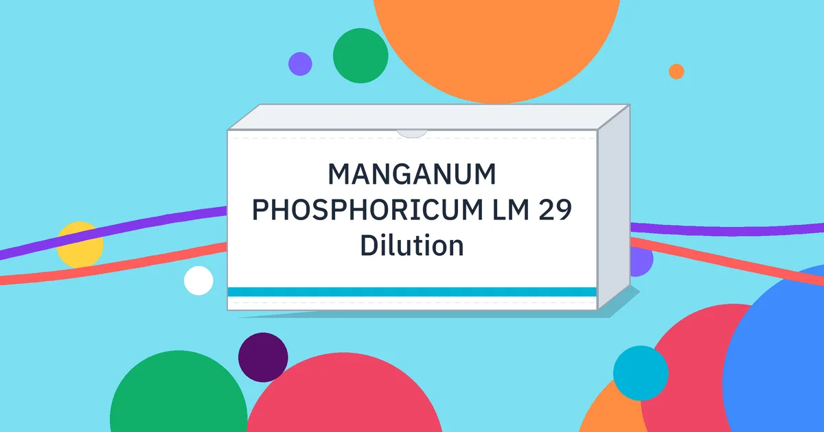 Symbolbild: Packung mit der Aufschrift MANGANUM PHOSPHORICUM LM 29 Dilution (PZN 12945763) – Verfügbarkeit und Bezug in Apotheken in Frankfurt am Main