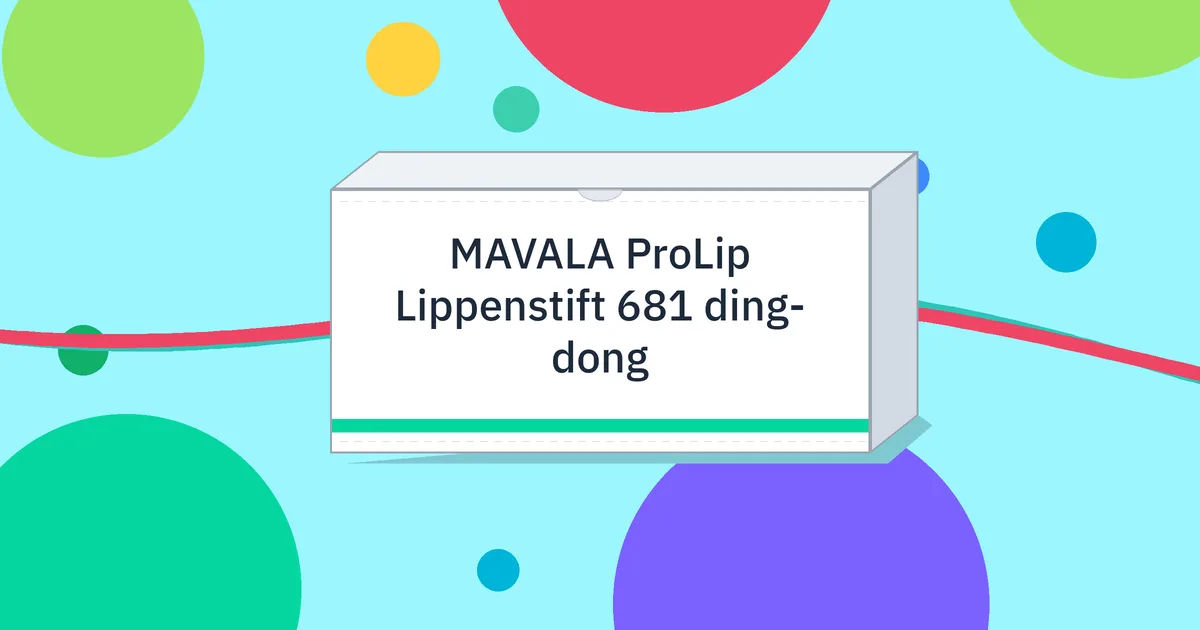 Symbolbild: Packung mit der Aufschrift MAVALA ProLip Lippenstift 681 ding-dong (PZN 18449195) – Verfügbarkeit und Bezug in Apotheken in Frankfurt am Main