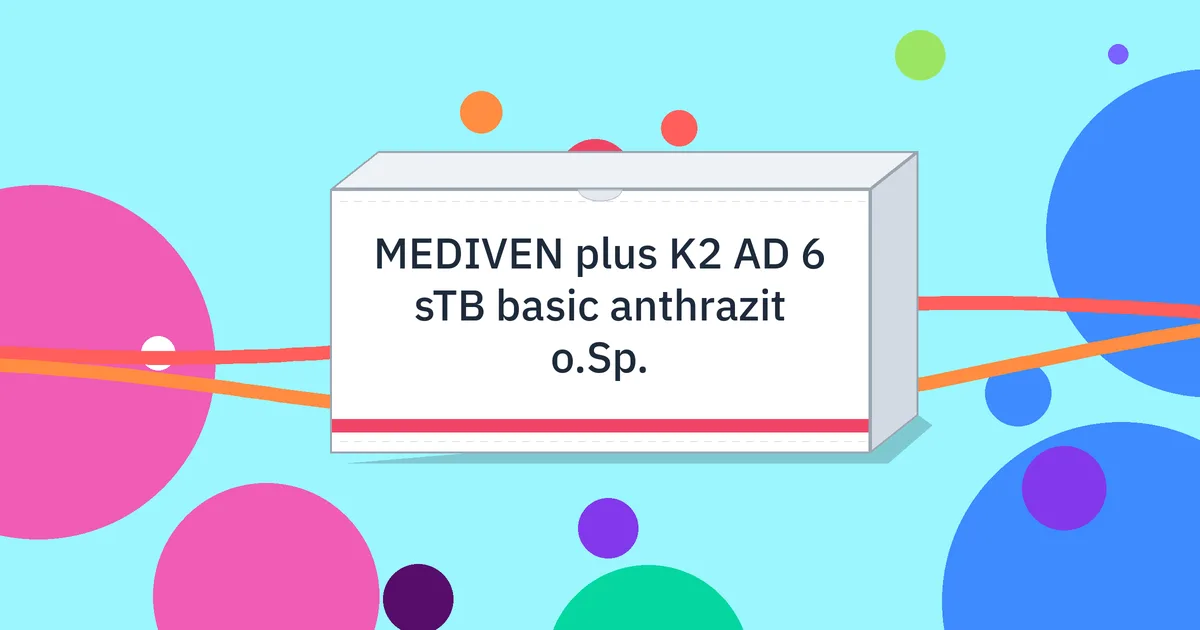 Symbolbild: Packung mit der Aufschrift MEDIVEN plus K2 AD 6 sTB basic anthrazit o.Sp. (PZN 15095271) – Verfügbarkeit und Bezug in Apotheken in Frankfurt am Main