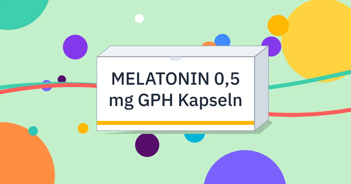 Symbolbild: Packung mit der Aufschrift MELATONIN 0,5 mg GPH Kapseln (PZN 06572921) – Verfügbarkeit und Bezug in Apotheken in Frankfurt am Main