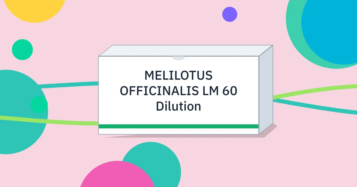 Symbolbild: Packung mit der Aufschrift MELILOTUS OFFICINALIS LM 60 Dilution (PZN 13603102) – Verfügbarkeit und Bezug in Apotheken in Frankfurt am Main
