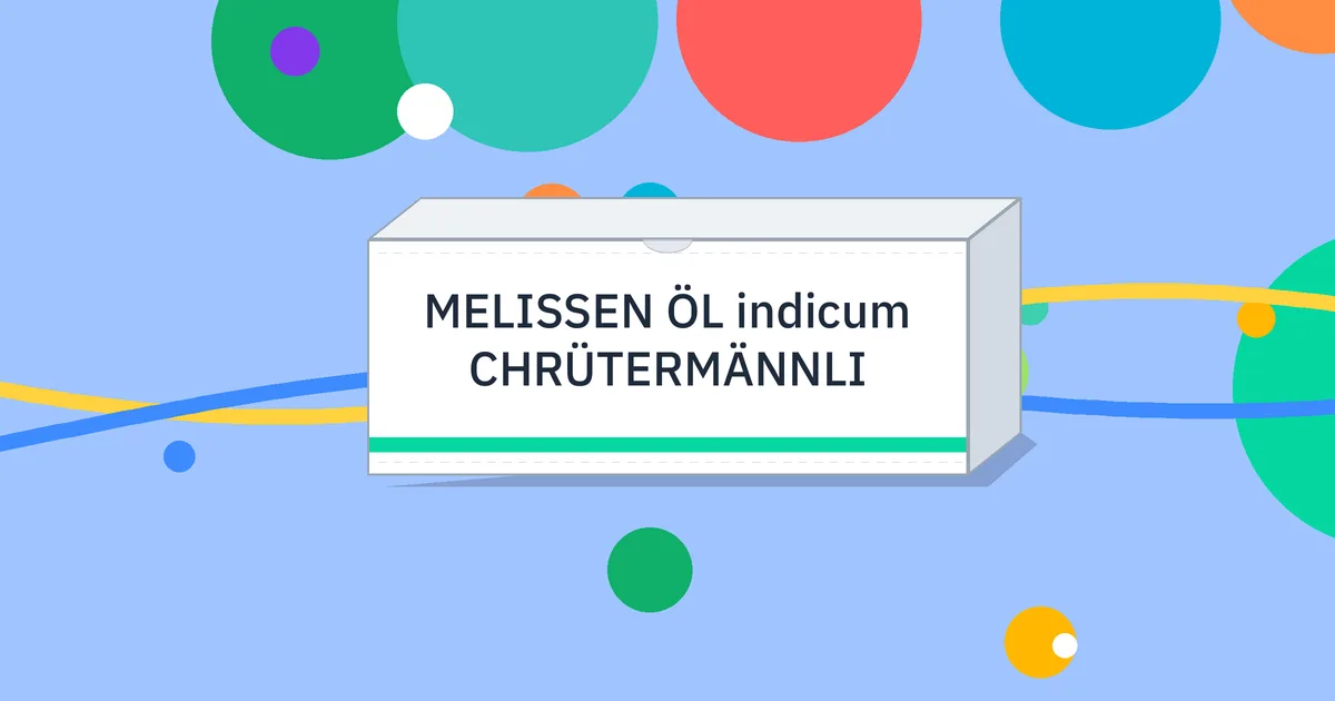 Symbolbild: Packung mit der Aufschrift MELISSEN ÖL indicum CHRÜTERMÄNNLI (PZN 07196986) – Verfügbarkeit und Bezug in Apotheken in Frankfurt am Main