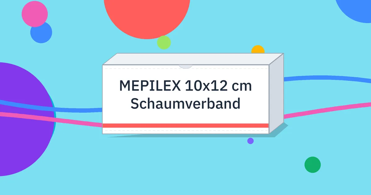 Symbolbild: Packung mit der Aufschrift MEPILEX 10x12 cm Schaumverband (PZN 18010252) – Verfügbarkeit und Bezug in Apotheken in Frankfurt am Main
