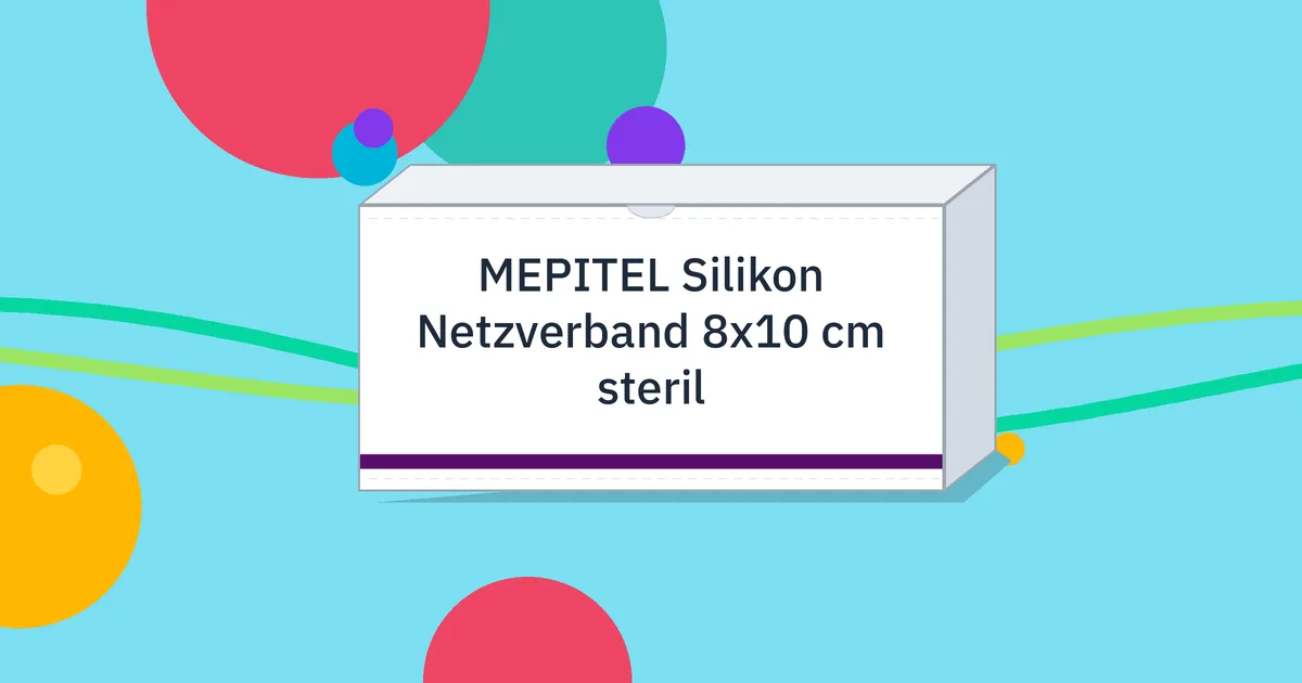 Symbolbild: Packung mit der Aufschrift MEPITEL Silikon Netzverband 8x10 cm steril (PZN 05139926) – Verfügbarkeit und Bezug in Apotheken in Frankfurt am Main
