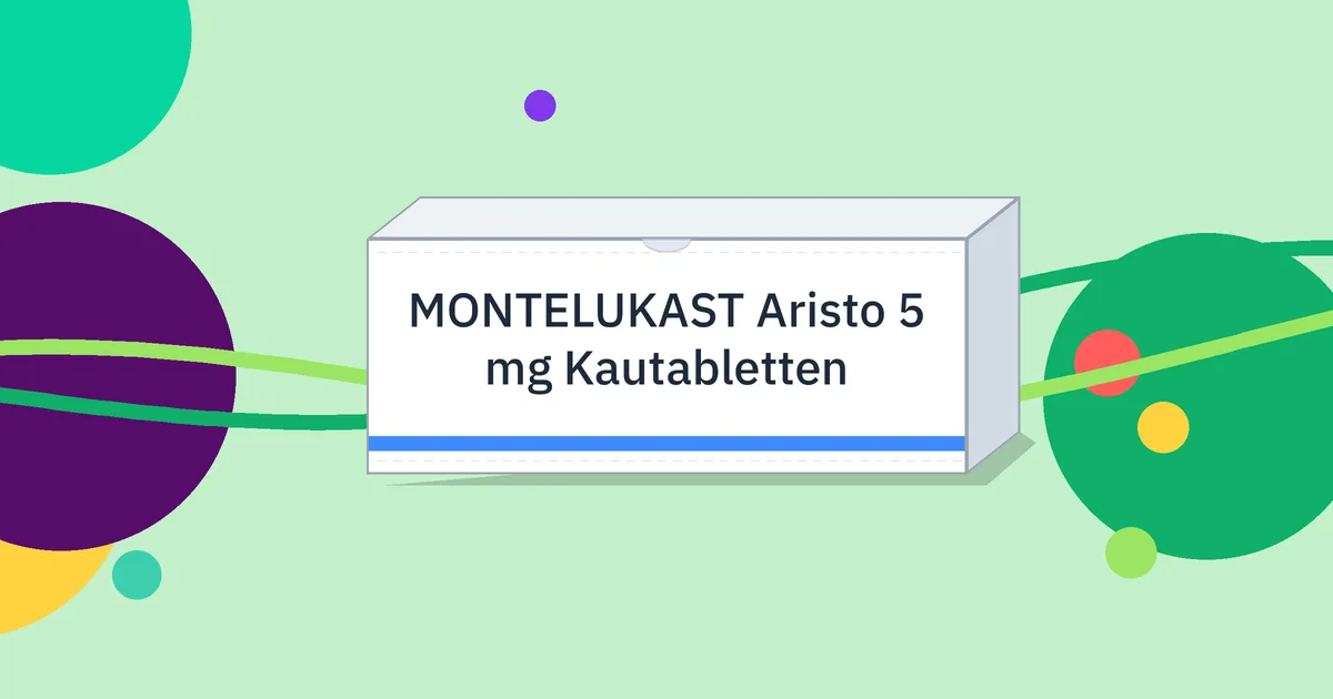 Symbolbild: Packung mit der Aufschrift MONTELUKAST Aristo 5 mg Kautabletten (PZN 11179522) – Verfügbarkeit und Bezug in Apotheken in Frankfurt am Main