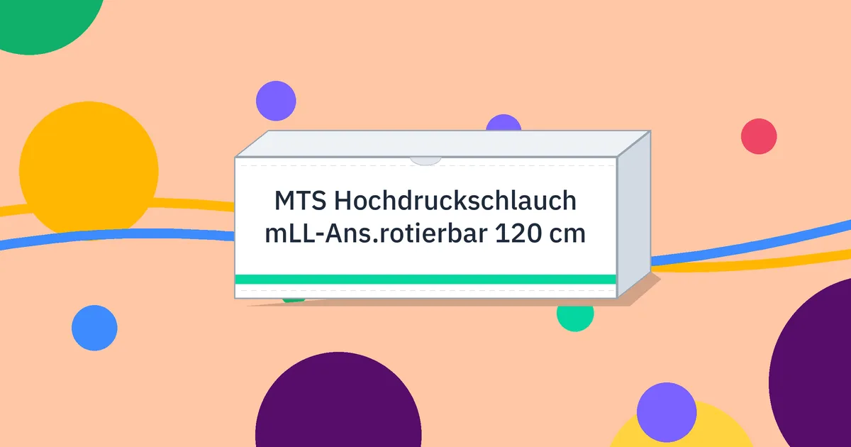 Symbolbild: Packung mit der Aufschrift MTS Hochdruckschlauch mLL-Ans.rotierbar 120 cm (PZN 04505211) – Verfügbarkeit und Bezug in Apotheken in Frankfurt am Main