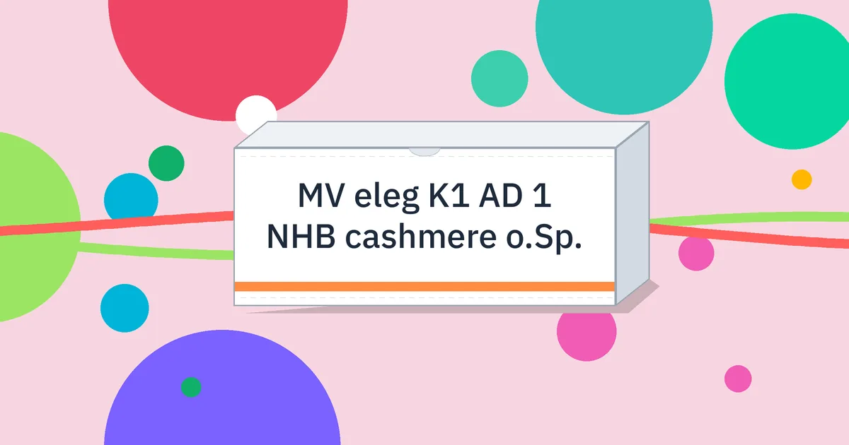Symbolbild: Packung mit der Aufschrift MV eleg K1 AD 1 NHB cashmere o.Sp. (PZN 15674164) – Verfügbarkeit und Bezug in Apotheken in Frankfurt am Main
