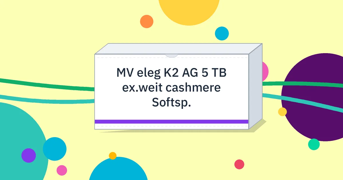 Symbolbild: Packung mit der Aufschrift MV eleg K2 AG 5 TB ex.weit cashmere Softsp. (PZN 14679739) – Verfügbarkeit und Bezug in Apotheken in Frankfurt am Main