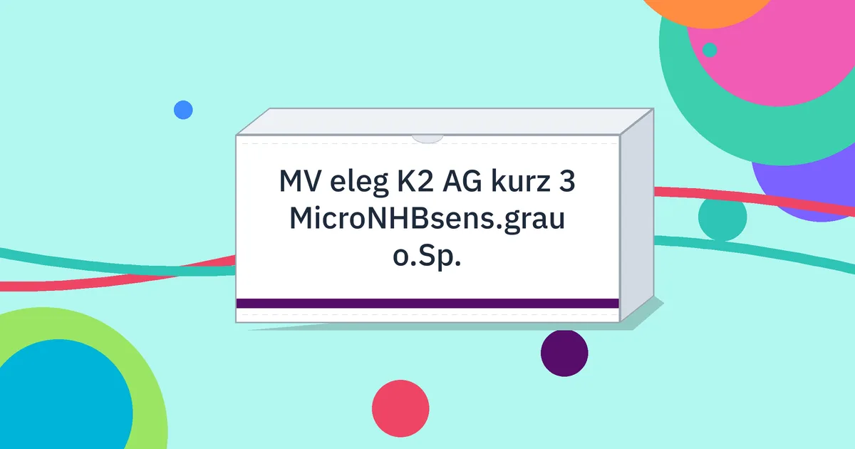 Symbolbild: Packung mit der Aufschrift MV eleg K2 AG kurz 3 MicroNHBsens.grau o.Sp. (PZN 18926732) – Verfügbarkeit und Bezug in Apotheken in Frankfurt am Main