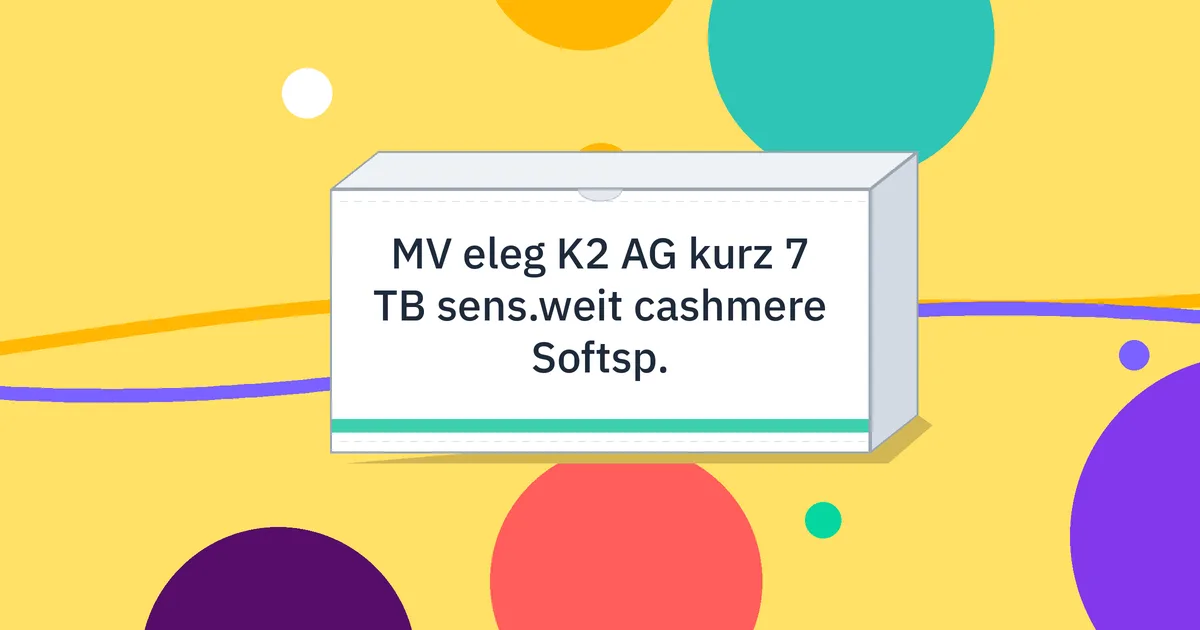 Symbolbild: Packung mit der Aufschrift MV eleg K2 AG kurz 7 TB sens.weit cashmere Softsp. (PZN 15273933) – Verfügbarkeit und Bezug in Apotheken in Frankfurt am Main