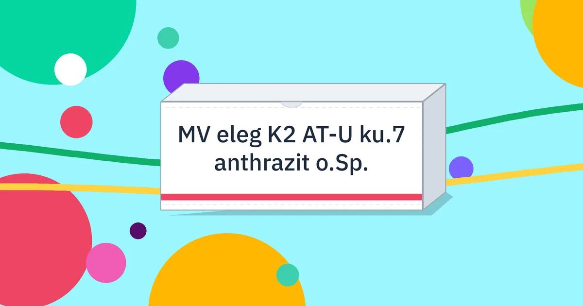 Symbolbild: Packung mit der Aufschrift MV eleg K2 AT-U ku.7 anthrazit o.Sp. (PZN 00643577) – Verfügbarkeit und Bezug in Apotheken in Frankfurt am Main