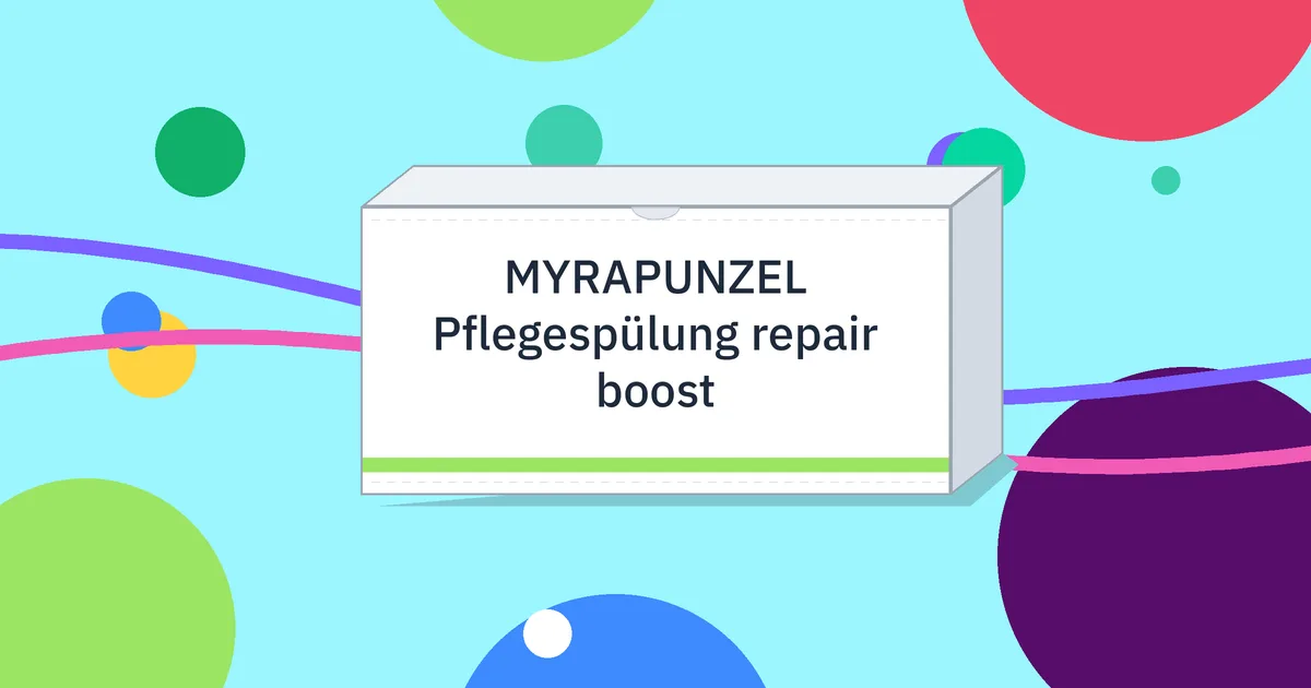Symbolbild: Packung mit der Aufschrift MYRAPUNZEL Pflegespülung repair boost (PZN 17855964) – Verfügbarkeit und Bezug in Apotheken in Frankfurt am Main