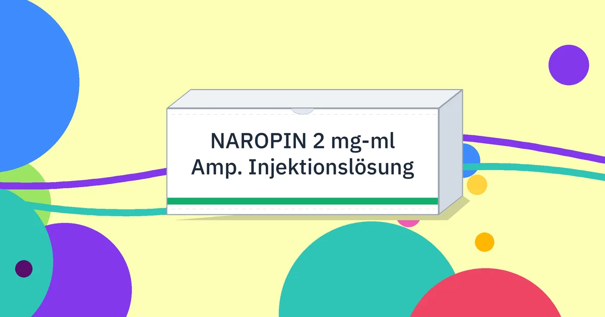 Symbolbild: Packung mit der Aufschrift NAROPIN 2 mg-ml Amp. Injektionslösung (PZN 07592096) – Verfügbarkeit und Bezug in Apotheken in Frankfurt am Main