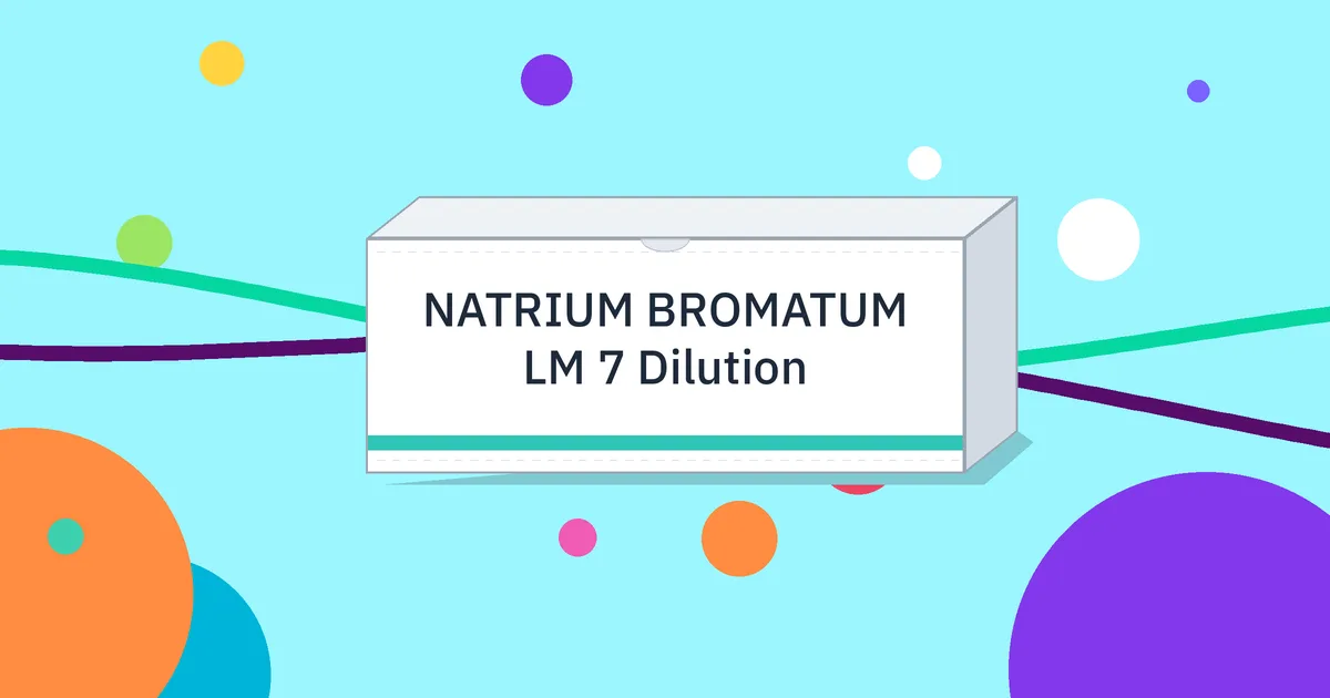 Symbolbild: Packung mit der Aufschrift NATRIUM BROMATUM LM 7 Dilution (PZN 12961147) – Verfügbarkeit und Bezug in Apotheken in Frankfurt am Main